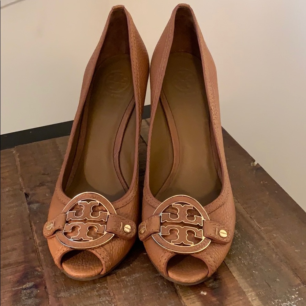Tory Burch Leticia Peep Toe Wedge - Gem